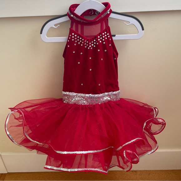 Weissman | Costumes | Weissman Red Velvet Crystal Bodice Tutu Costume ...